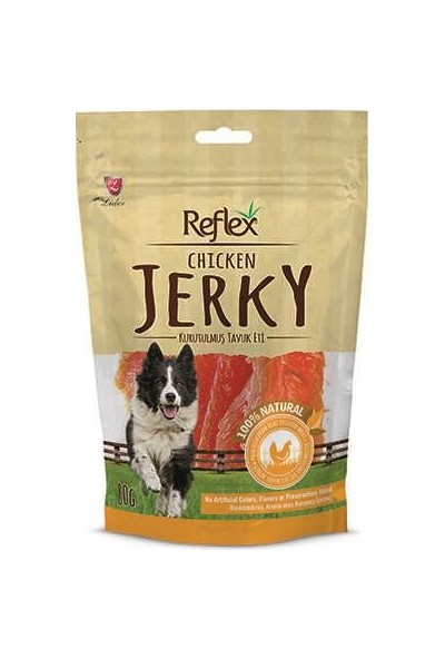 Reflex Kurutulmuş Tavuk Parça Fileto Köpek Ödülü 80gr Reflex Kurutulmuş Tavuk Parça Fileto Köpek Ödülü 80gr