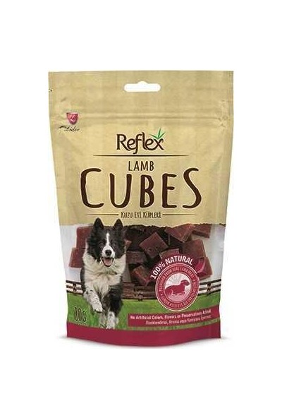Reflex Kurutulmuş Kuzu Etli Dilim Küp Köpek Ödülü 80 gr