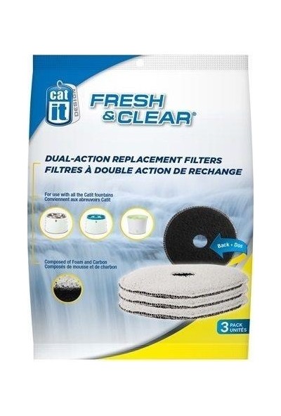 Catit 50057 Fresh Clear Su Sebili Karbon Filtre 3lü Paket Catit 50057 Fresh Clear Su Sebili Karbon Filtre 3lü Paket