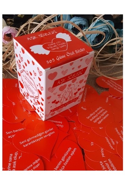 Dizayn Hediye Şirin Hediye Aşk Sözleri Sevgiliye Hediye Kutusunda 365 Gün Notları