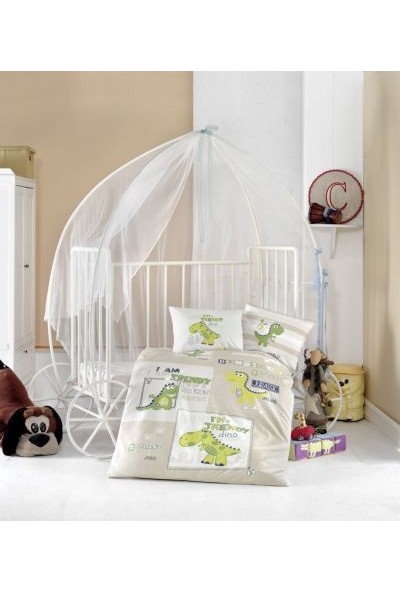 Clasy Bebek Nevresim Takımı Troodon Bej