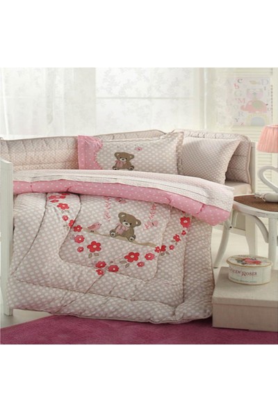 Özdilek Heart Bear Nakışlı Bebek Uyku Seti