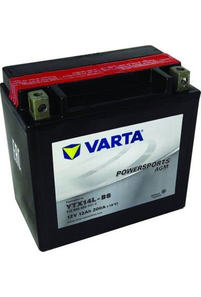 Varta Varta Ytx14L-Bs 12V12Ah Akü Harley Davıdson Roadster Superlow Iron Sportster 883, Vrsc 1130, Custom Nıghtster 1200, Ktm Xc