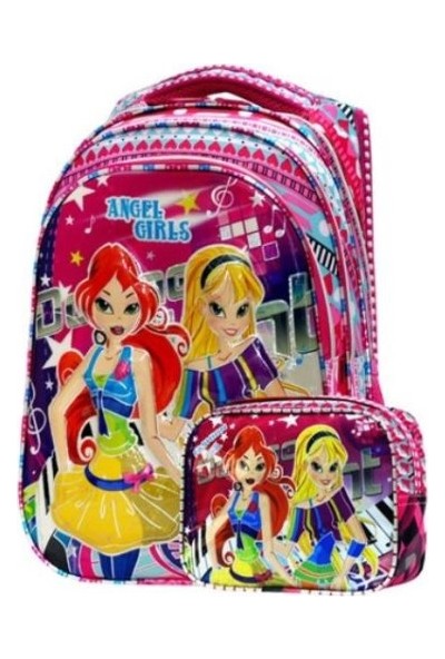 Mikro Angel Girls Okul + Beslenme Çantası 714