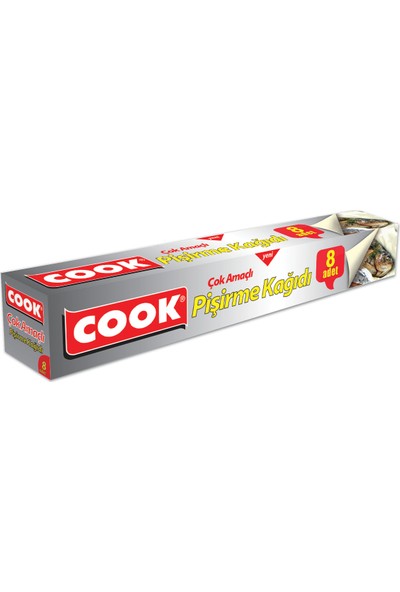 Cook Kesilmiş Çok Amaçlı Pişirme Kağıdı 30 cm 8 Li Cook Kesilmiş Çok Amaçlı Pişirme Kağıdı 30 cm 8 Li