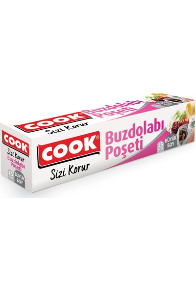 Cook Buzdolabı Poşeti 30 X 45 cm 15' li Cook Buzdolabı Poşeti 30 X 45 cm 15' li