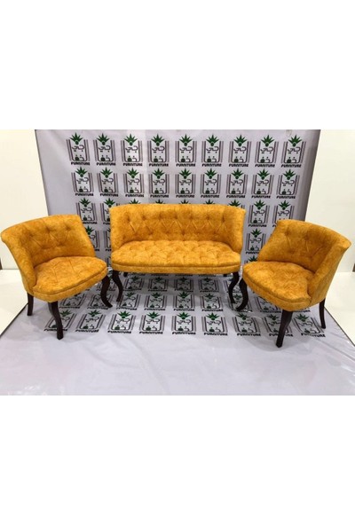 Esertrade Çay Seti Koltuk Takımı Özel Nubuk Kumaş 2+1+1 Esertrade Çay Seti Koltuk Takımı Özel Nubuk Kumaş 2+1+1