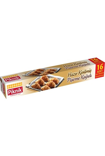 Piknik Gıda Ambalaj Pişirme Kağıdı Hazır Kesilmiş 16'Lı Piknik Gıda Ambalaj Pişirme Kağıdı Hazır Kesilmiş 16'Lı
