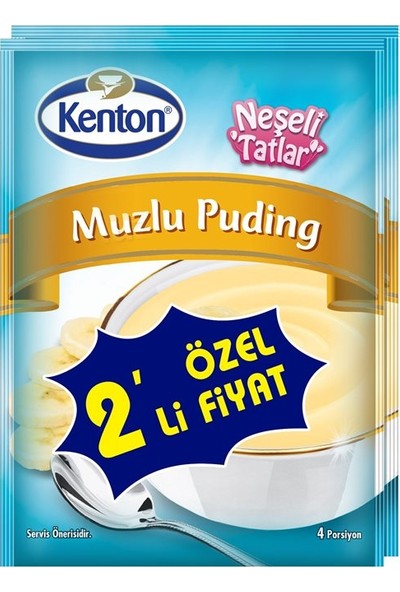 Kenton Puding Neşeli Tatlar Muzlu 2'Li Kenton Puding Neşeli Tatlar Muzlu 2'Li