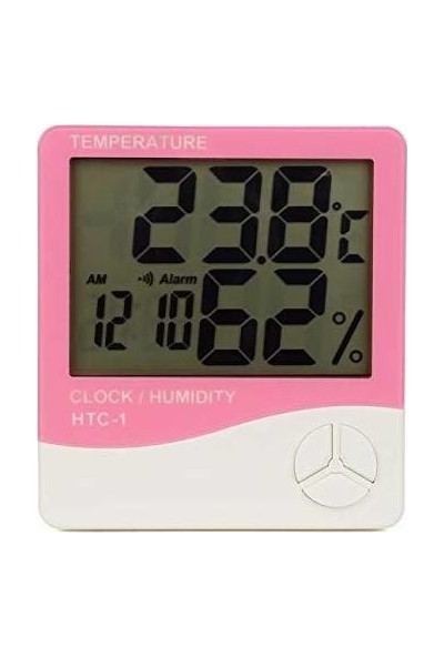 Newnet Htc-1 Saatli Nem Ölçer Ve Termometre Pembe