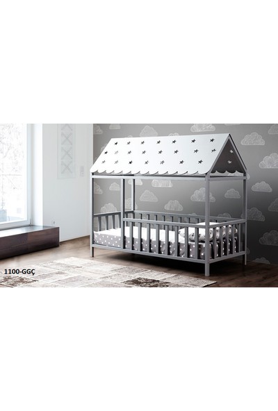 Cadde Yıldız Montessori Yatak - Gri 1100 Ggç - - Genç - Çocuk Karyolası