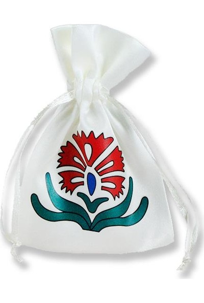 Mutlu Adım 12 Adet Karanfilli Saten Kese 7 x 9 cm