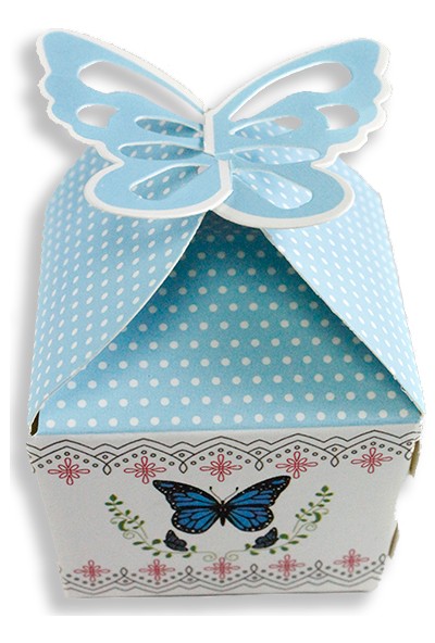 Mutlu Adım 50 Adet 5 x 7 cm Kelebek Demonte Karton Kutu