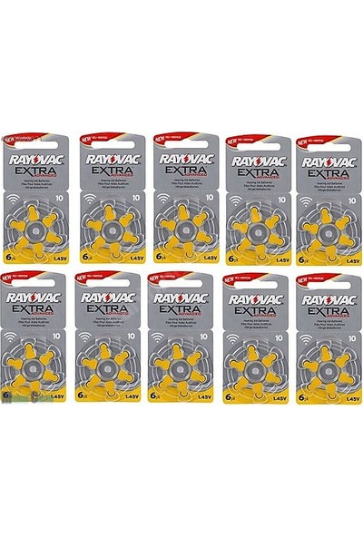 Rayovac 10 Numara İşitme Cihaz Pili 6X10 (60 Adet) Rayovac 10 Numara İşitme Cihaz Pili 6X10 (60 Adet)