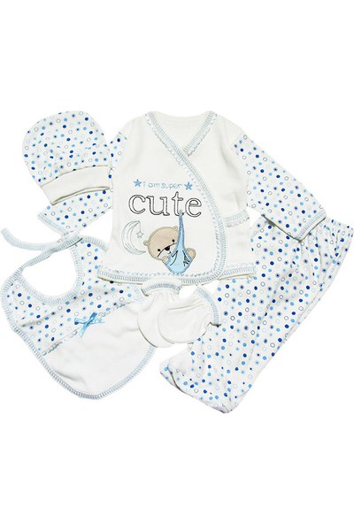 Juuta 6487 5 Parça Hastane Çıkışı Zıbın Seti Mavi Juuta 6487 5 Parça Hastane Çıkışı Zıbın Seti Mavi