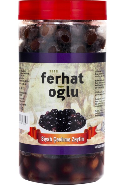 Ferhatoğlu Siyah Çevirme Zeytin 1 kg