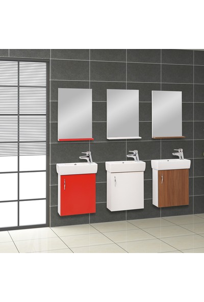 KARE MİNİCA SERİSİ 50 Cm MDF BANYO DOLABI TAKIMI+SERAMİK LAVABO KARE MİNİCA SERİSİ 50 Cm MDF BANYO DOLABI TAKIMI+SERAMİK LAVABO