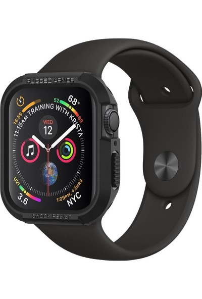 Spigen Apple Watch Seri 7/6/SE/5/4 (44mm / 45mm) ile Uyumlu Kılıf Rugged Armor Black - 062CS24469 Spigen Apple Watch Seri 7/6/SE/5/4 (44mm / 45mm) ile Uyumlu Kılıf Rugged Armor Black - 062CS24469