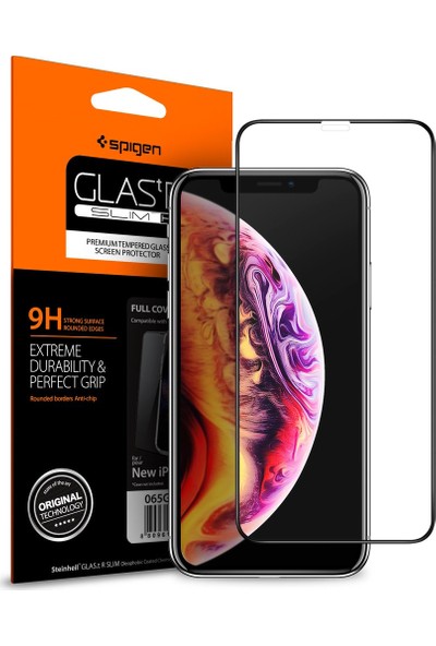 Spigen Apple iPhone 11 Pro Max / iPhone XS Max Cam Ekran Koruyucu Tam Kaplayan GLAS.tR Slim Full Cover Black - 065GL25232 Spigen Apple iPhone 11 Pro Max / iPhone XS Max Cam Ekran Koruyucu Tam Kaplayan GLAS.tR Slim Full Cover Black - 065GL25232