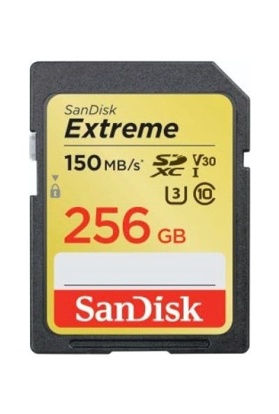 Sandisk Extreme 256GB SDXC Card 150MB/s V30 UHS-I U3 Hafıza Kartı SDSDXV5-256G-GNCIN Sandisk Extreme 256GB SDXC Card 150MB/s V30 UHS-I U3 Hafıza Kartı SDSDXV5-256G-GNCIN