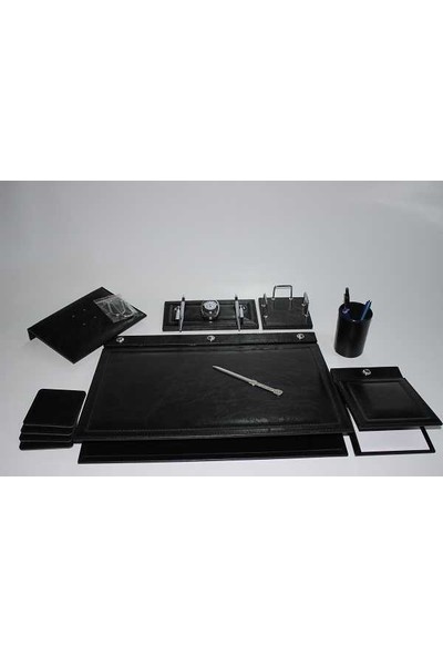 Doğuş Dokuz Parça Düğmeli Sümen Takımı Saatli Siyah