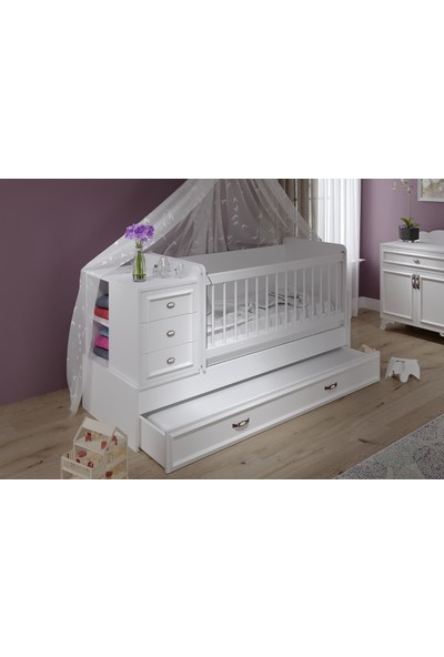 Baby Darling Lisa Büyüyen Beşik Beyaz