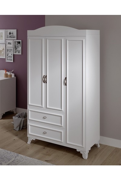 Baby Darling Lisa Dolap Beyaz (Mdf)