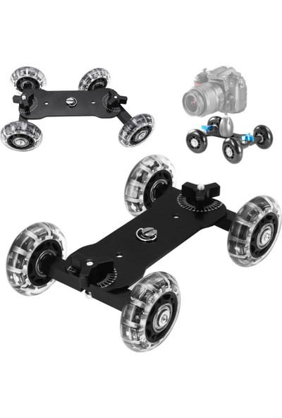Soundizayn Mini Dolly Slider Skater Dslr Video Sistemler İçin Kamera Arabası (Siyah) Soundizayn Mini Dolly Slider Skater Dslr Video Sistemler İçin Kamera Arabası (Siyah)