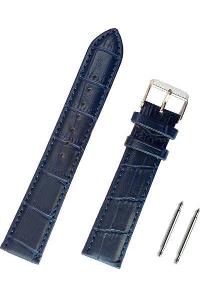 Chrono Lacivert Deri Kol Saati Kordonu 22Mm Deri Kayış Chrono Lacivert Deri Kol Saati Kordonu 22Mm Deri Kayış
