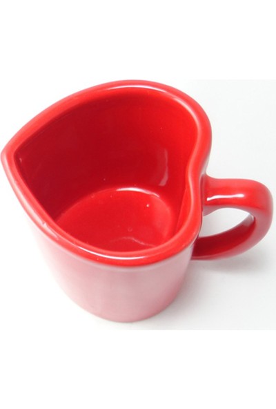 Kalp Tasarımlı Sevgiliye Hediye Kupa Bardak Sevgililer Günü Hediyelik Bitki Çayı Ve Kahve Fincanı