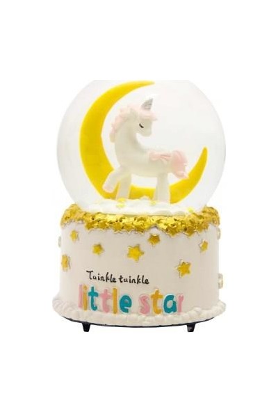 Mien Unicorn Temalı Kar Küresi Ve Müzik Kutusu Büyük Boy Mien Unicorn Temalı Kar Küresi Ve Müzik Kutusu Büyük Boy