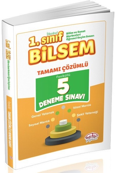 Editör Yayınları 1. Sınıf BİLSEM Tamamı Çözümlü 5 Deneme Sınavı Editör Yayınları 1. Sınıf BİLSEM Tamamı Çözümlü 5 Deneme Sınavı