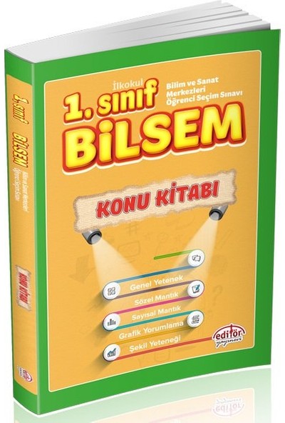 Editör Yayınları 1. Sınıf BİLSEM Hazırlık Konu Kitabı Editör Yayınları 1. Sınıf BİLSEM Hazırlık Konu Kitabı