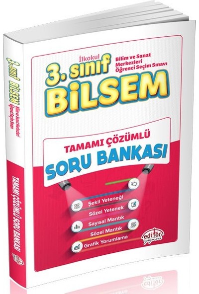 Editör Yayınları 3. Sınıf BİLSEM Tamamı Çözümlü Soru Bankası Editör Yayınları 3. Sınıf BİLSEM Tamamı Çözümlü Soru Bankası