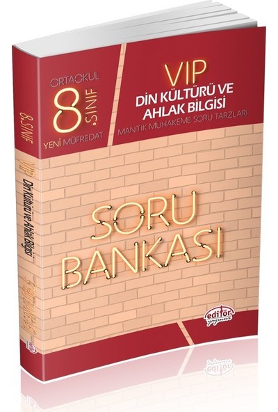 Editör Yayınları 8. Sınıf LGS VIP Din Kültürü ve Ahlak Bilgisi Soru Bankası