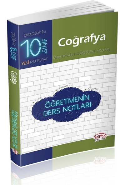Editör Yayınları 10. Sınıf Coğrafya Öğretmenin Ders Notları