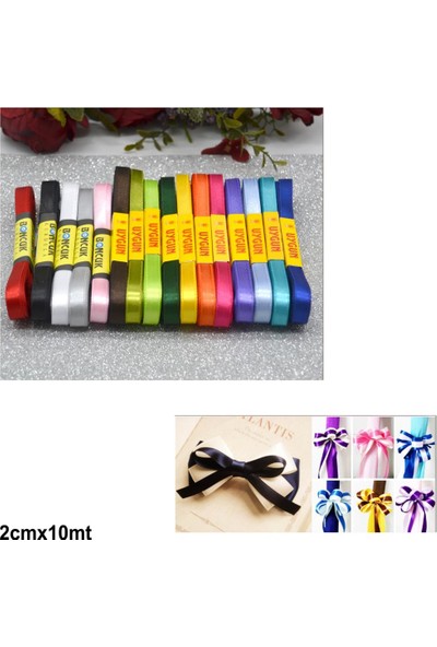 Cansüs 2 cm Saten Şerit Kurdele Beyaz 10Mt Cansüs 2 cm Saten Şerit Kurdele Beyaz 10Mt