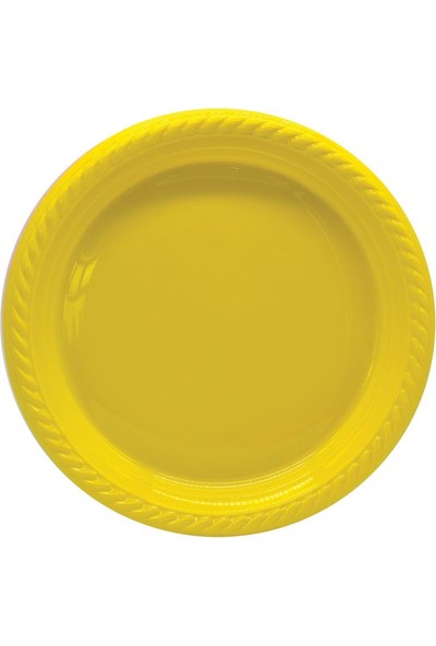 Cansüs 25li Tek Kullanımlık Plastik Tabak Sarı Cansüs 25li Tek Kullanımlık Plastik Tabak Sarı