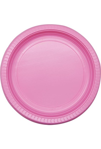 Cansüs 25li Tek Kullanımlık Plastik Tabak Pembe