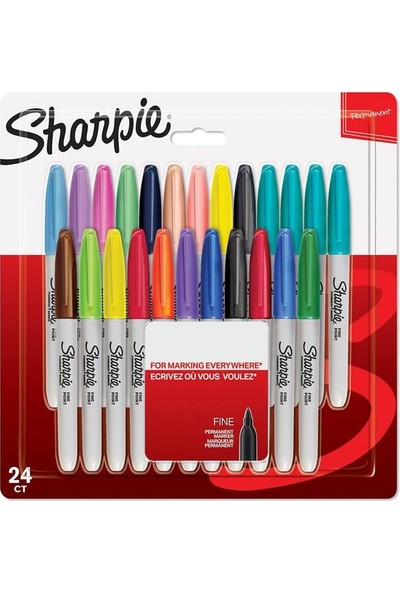 Sharpie Fine Permanent Markör 24Lü Karisik Yeni 1996113 Sharpie Fine Permanent Markör 24Lü Karisik Yeni 1996113