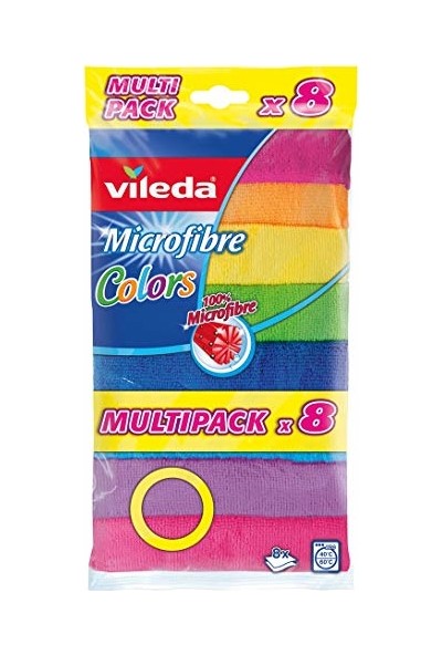 Vileda Mikrofiber Renkli Bez 8'li Vileda Mikrofiber Renkli Bez 8'li