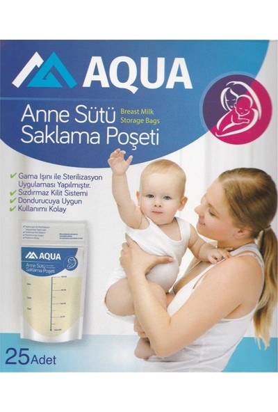 Aqua Anne Sütü Saklama Poşeti