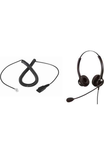 Persephone Duo Mikrofonlu Kulaklık Seti - RJ9 Bağlantılı IP Telefon Kulaklığı
