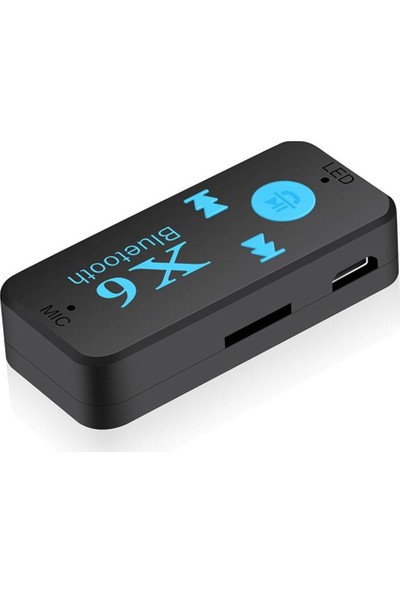Blueway X6 Bluetooth Müzik Alıcısı 3.5mm Aux Adaptör Araç Kiti 3 İn 1 Blueway X6 Bluetooth Müzik Alıcısı 3.5mm Aux Adaptör Araç Kiti 3 İn 1