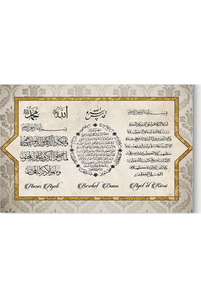 Desenlio Nazar Ayeti Bereket Duası Ayetel Kürsi Kanvas Tablo Desenlio Nazar Ayeti Bereket Duası Ayetel Kürsi Kanvas Tablo