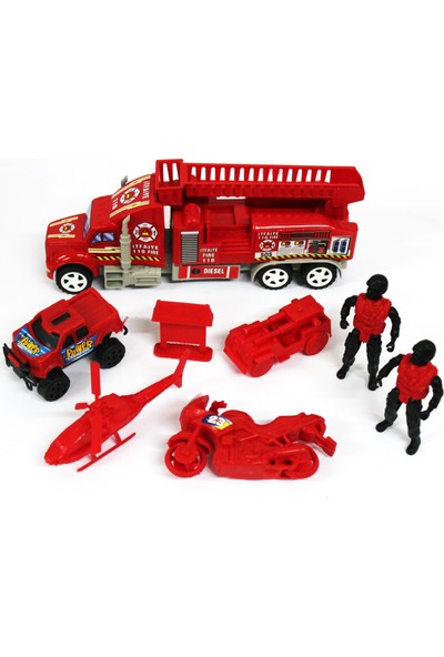 Toys Oyuncak İtfaiye Seti 10 Parça İtfaiye Tırı İle Birlikte Toys Oyuncak İtfaiye Seti 10 Parça İtfaiye Tırı İle Birlikte