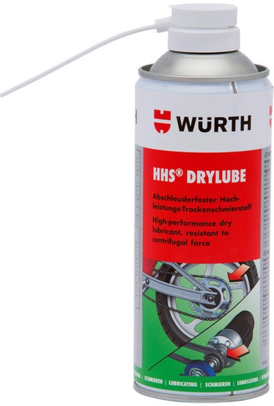 Würth HHS Drylube Kuru Zincir Yağlayıcı 400 Ml. Made in Germany Würth HHS Drylube Kuru Zincir Yağlayıcı 400 Ml. Made in Germany