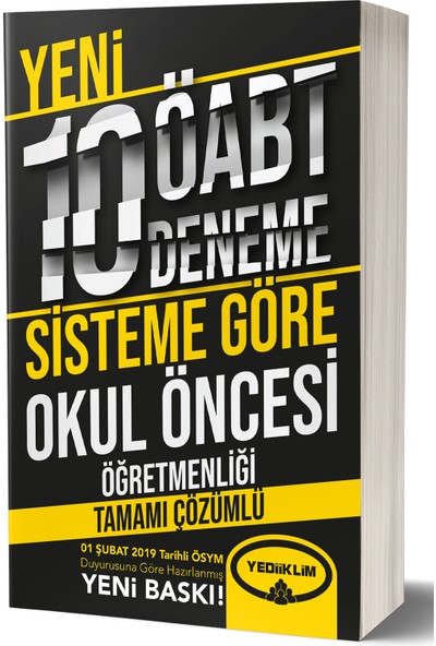 Yediiklim Yayınları ÖABT Okul Öncesi Öğretmenliği Tamamı Çözümlü 10 Deneme (75 Soruluk Yeni Sisteme Göre ) Yediiklim Yayınları ÖABT Okul Öncesi Öğretmenliği Tamamı Çözümlü 10 Deneme (75 Soruluk Yeni Sisteme Göre )
