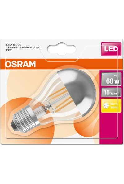 Osram Led Star Classic Aynalı 7W Normal Duy Ampul