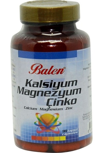 Balen Kalsiyum Magnezyum Çinko 90 Kapsül Balen Kalsiyum Magnezyum Çinko 90 Kapsül
